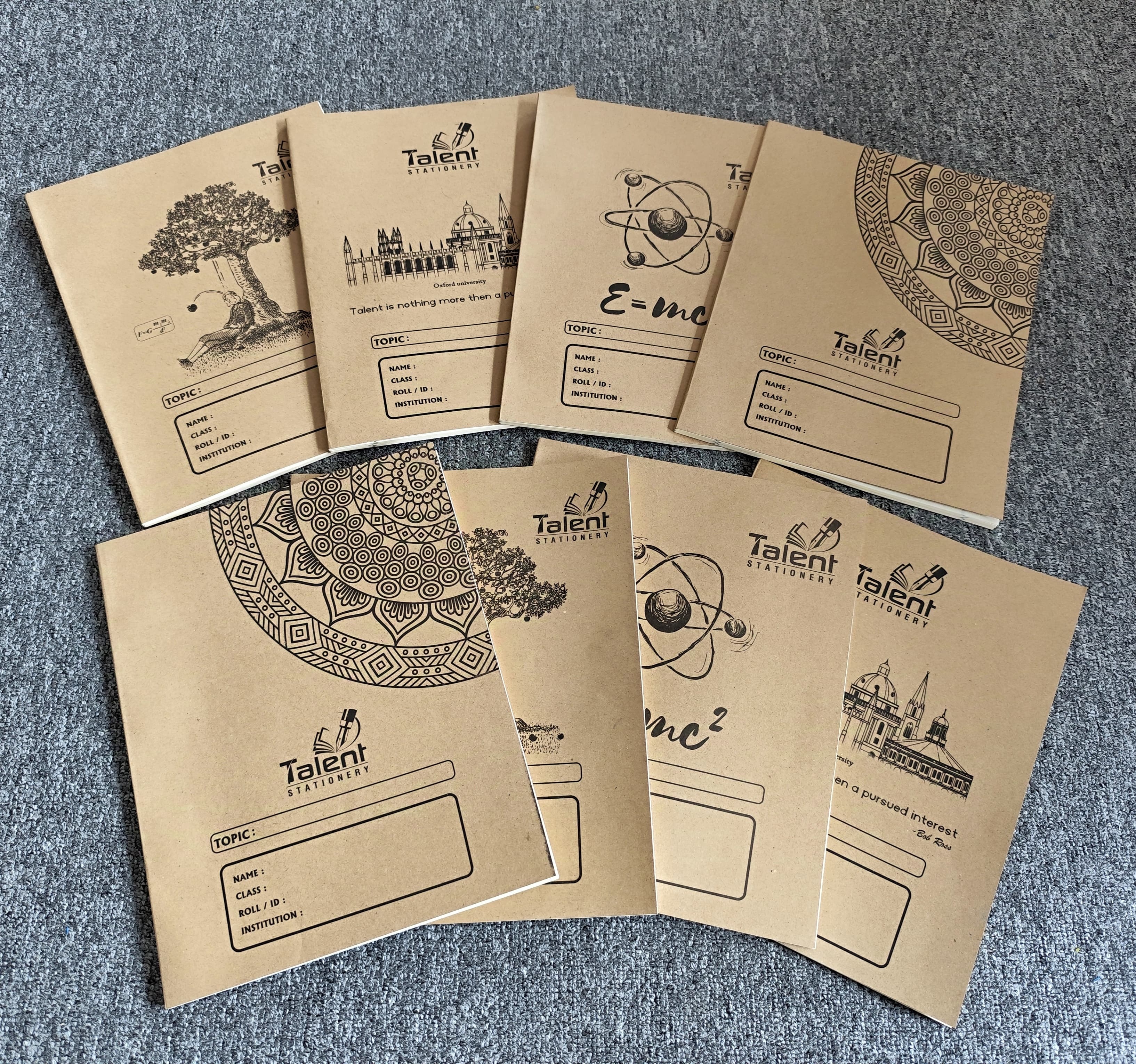 120 Page Off White Binding Note Khata (KB120.A) Any Design | Talent ...