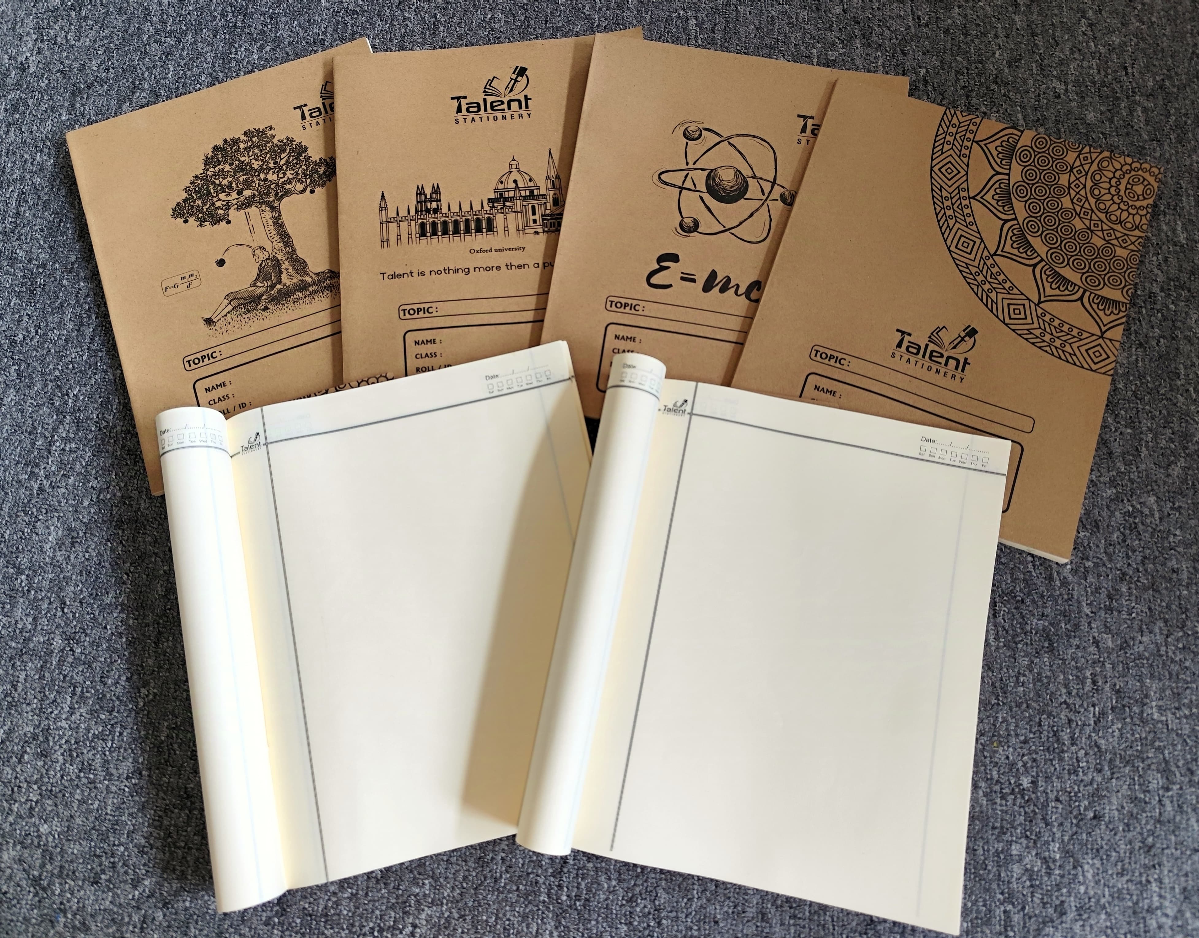 120 Page Off White Binding Note Khata (KB120.A) Any Design | Talent ...